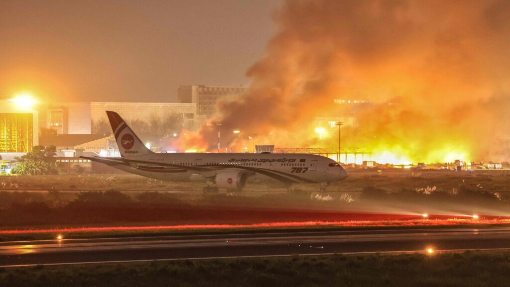 Massive Fire Erupts at Dhaka Airport, Flights Suspended Amid Chaos